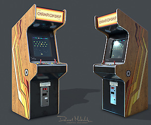 Arcade Game Machine - Game ready props Low-poly