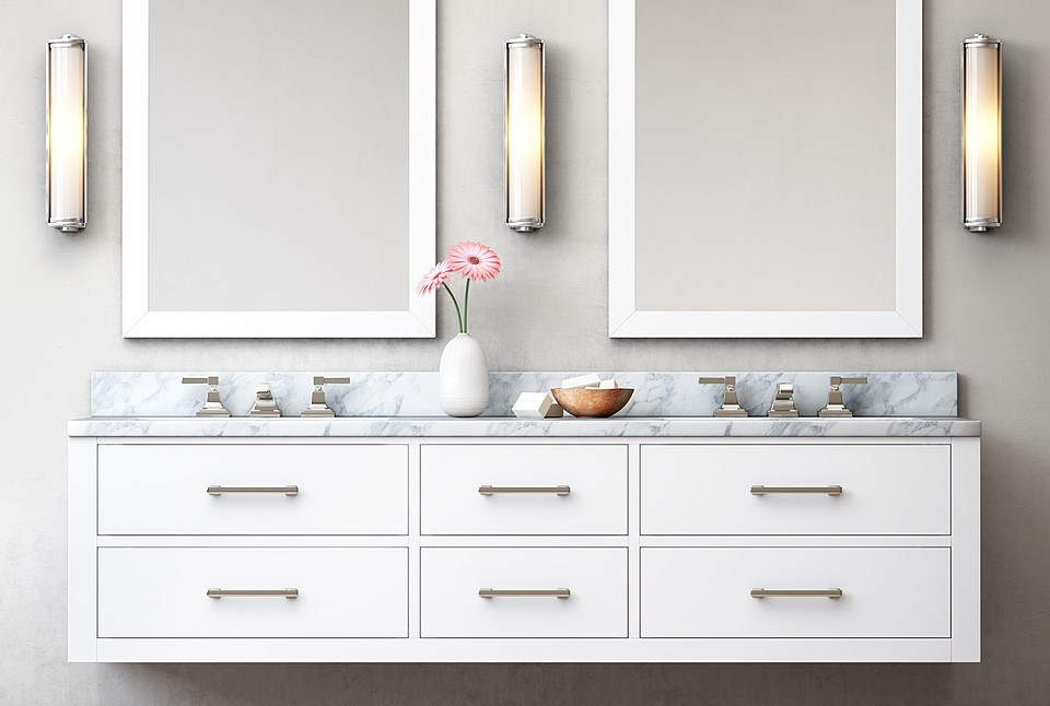 RH HUTTON DOUBLE FLOATING VANITY