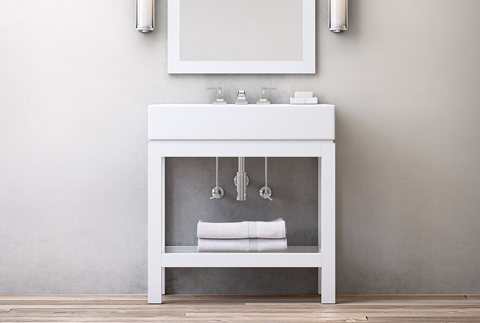 RH HUTTON SINGLE CONSOLE WASHSTAND