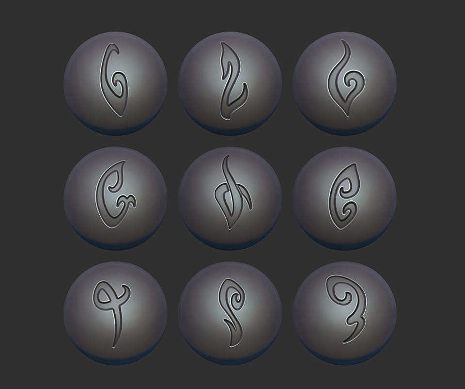Stylized Elf Runes