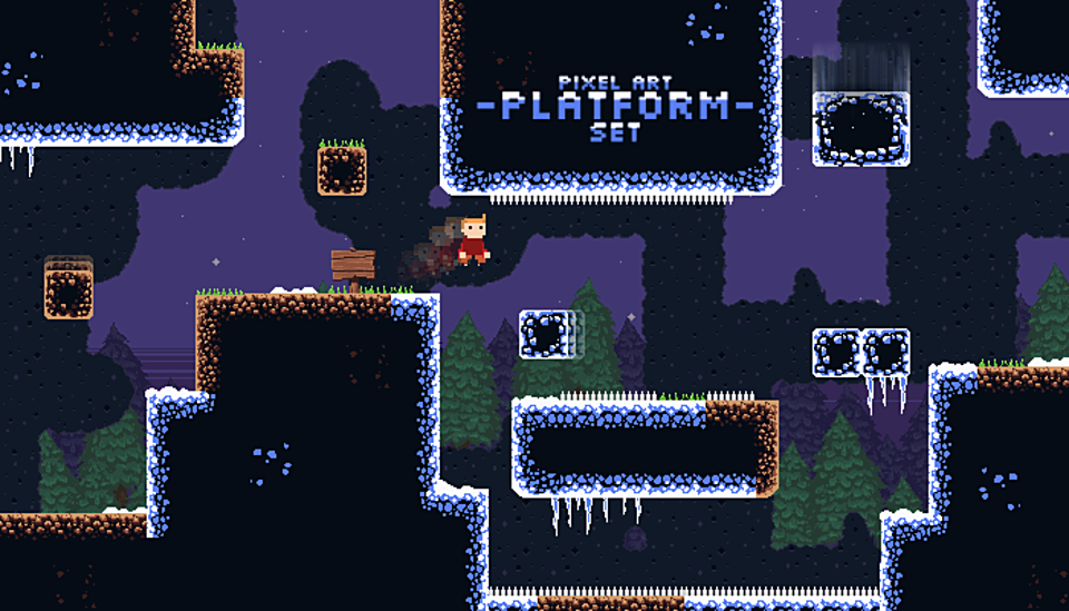 Pixel Art Platform Set