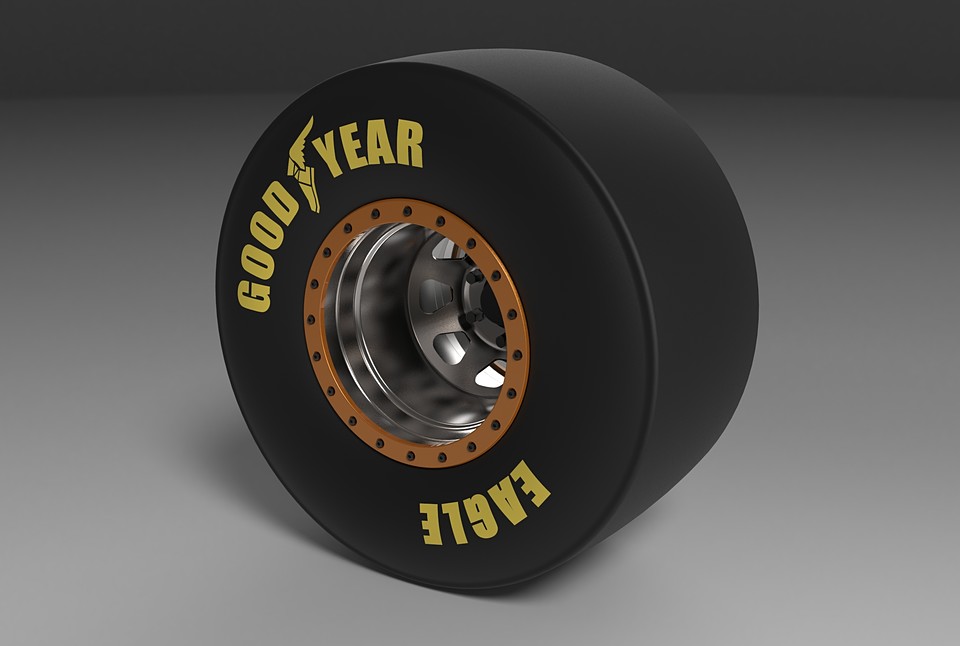 Rear wheel from Top fuel dragster