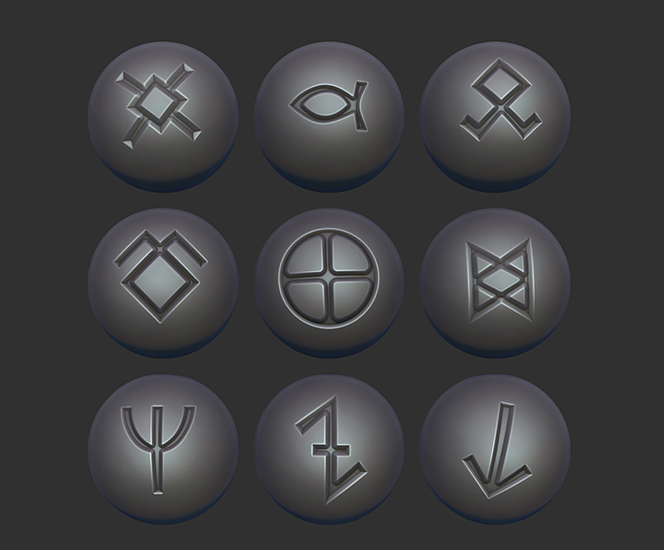 Stylized Celtic Runes