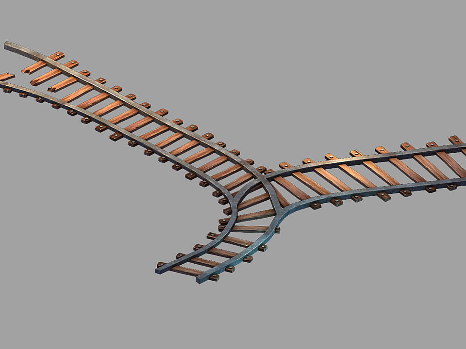 Black Light Cave - Rail Track 02