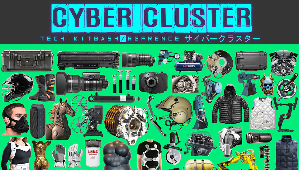 Cyberpunk Kitbash/photobash concept Collection