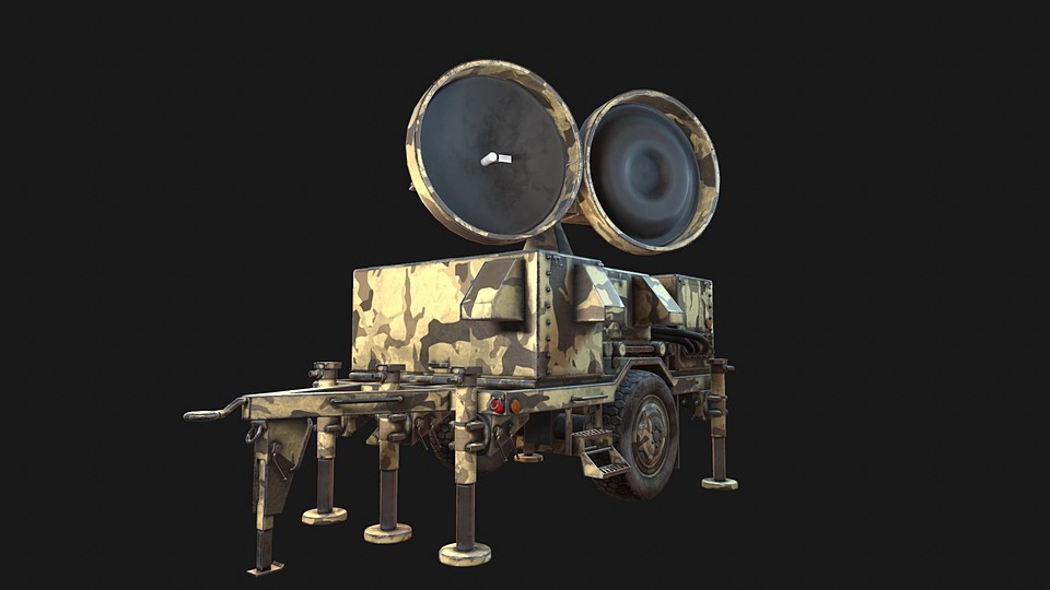 Low Poly PBR Sentinel Radar - HPIR