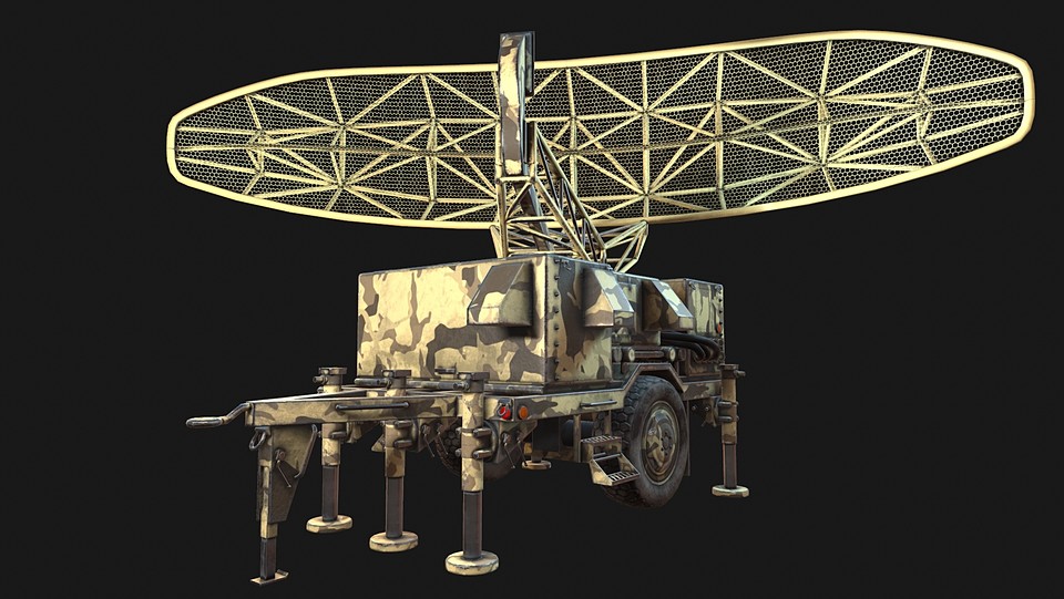 Low Poly PBR Sentinel Radar - Pulse Acquisition