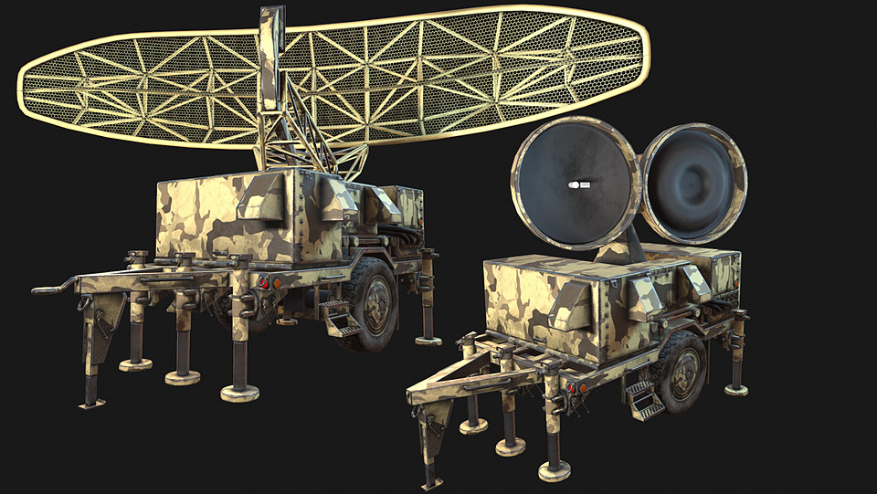 Low Poly PBR Sentinel Radar Bundle