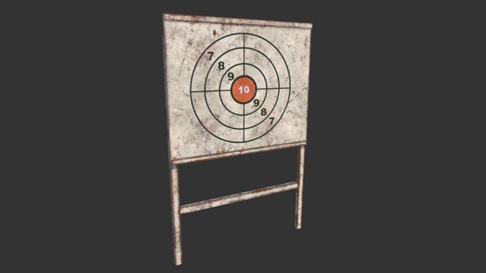 3D Game Asset Target Shouting Training