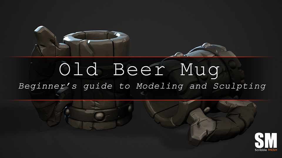 Old Beer Mug - basemesh (source files)
