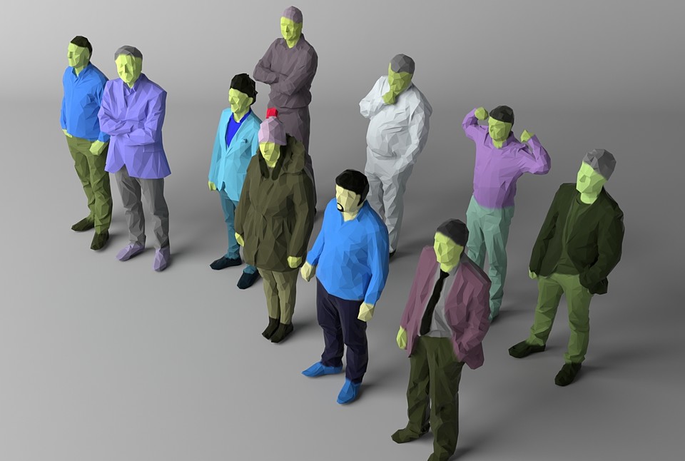 10 colored low poly people vol 3