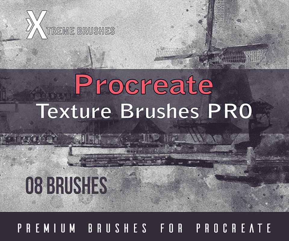 Procreate Textured Brushes PRO!