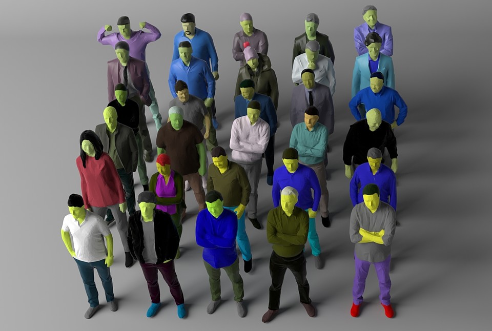 30 colored low poly people volume 1