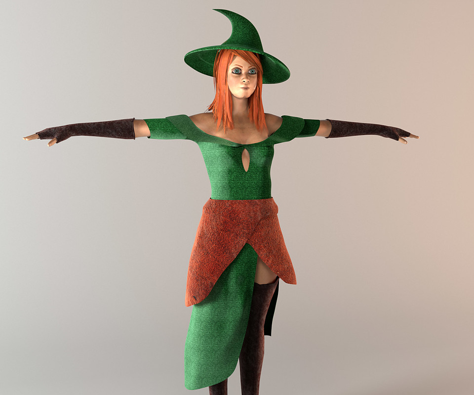 Free 4K The Witch Character Model