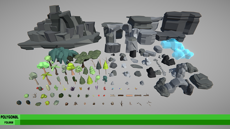 Polygonal General Foliage Asset Package
