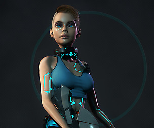 Daemon Girl - Game Ready