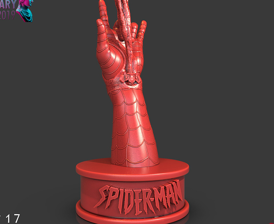 Spider-Man Hand Timelapse + Model