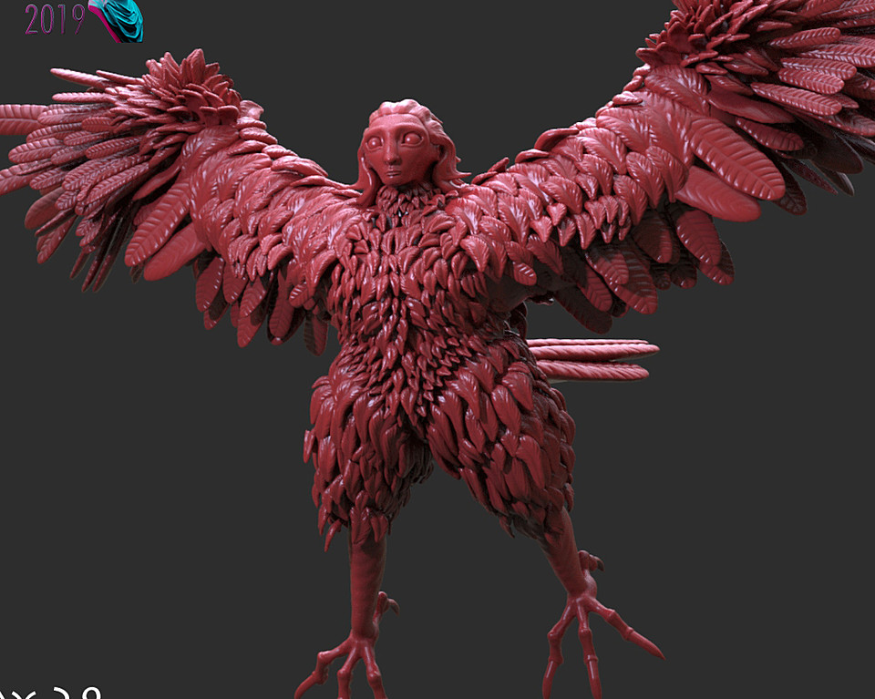 Harpy Timelapse + Model