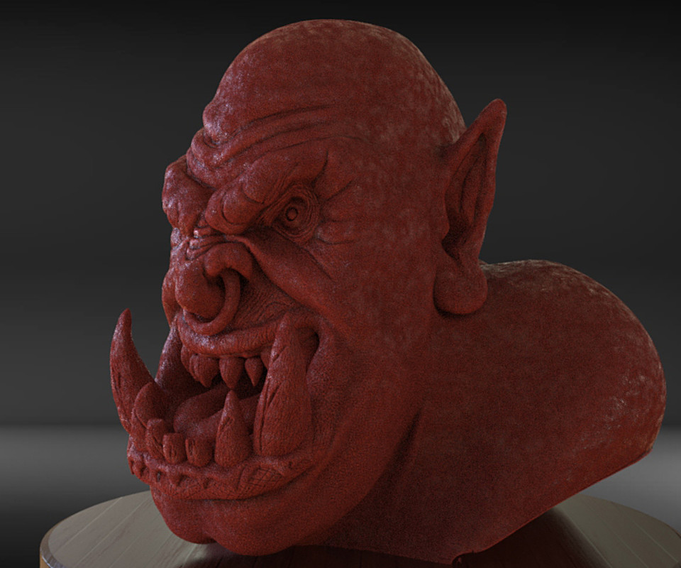 Orc Bust Eyes and Ears Part 2 Timelapse + Model