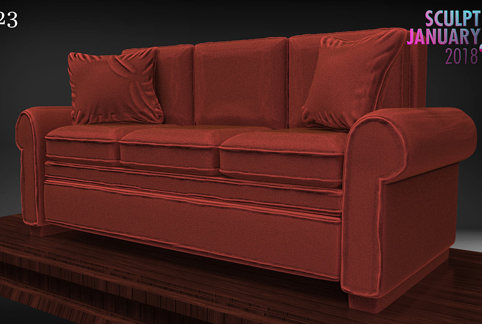 Sofa Sculpture Timelapse + Model