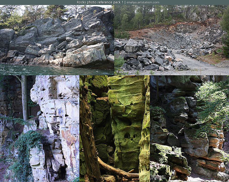 Rocks photo reference pack