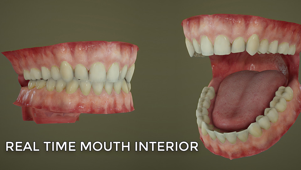 Real time mouth interior