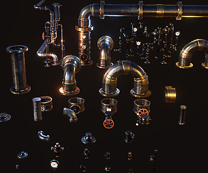 100+ Steampunk small Kitbash pack Vol_2