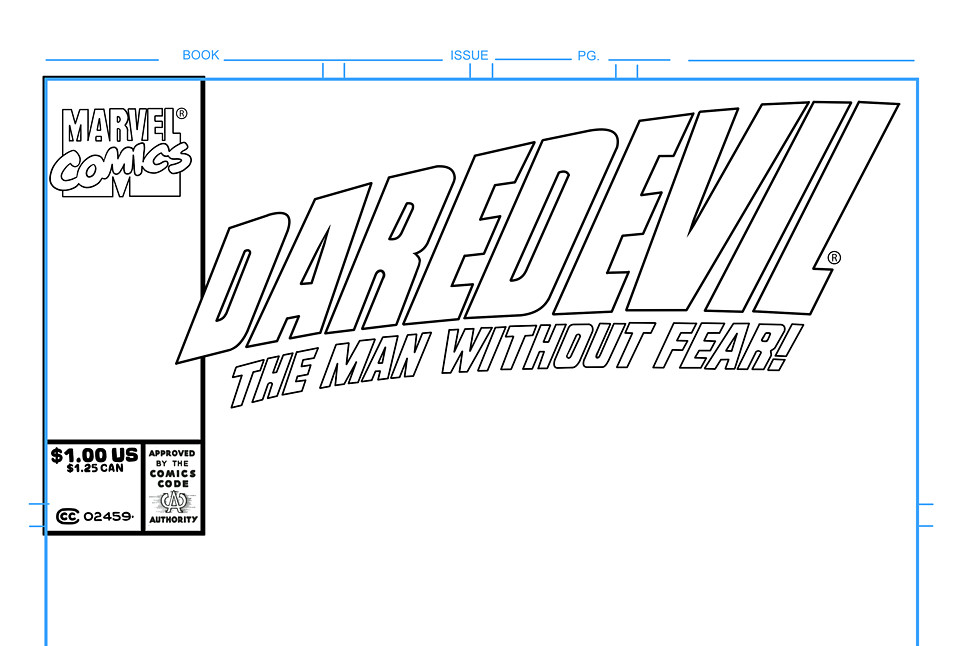 Daredevil Comic Book Cover Template