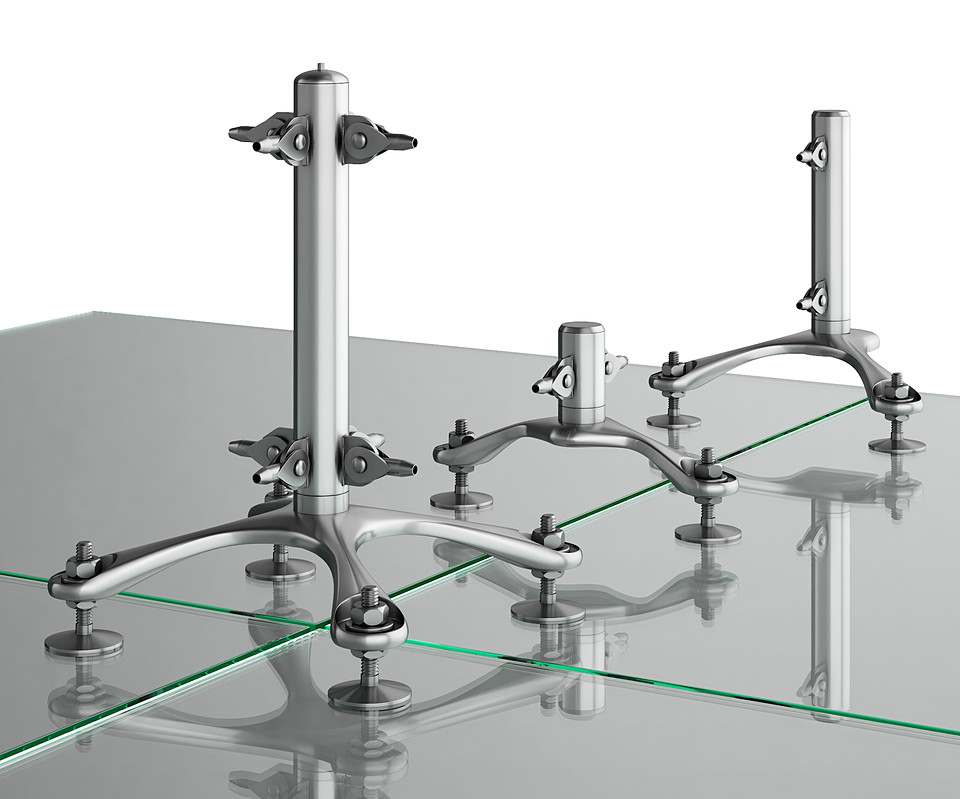 SADEV spider system for glass panels