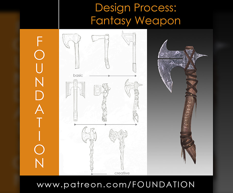 Foundation - Design Process: Fantasy Weapon
