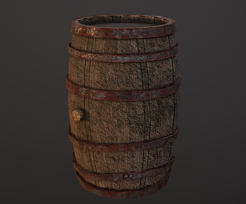 Medieval Wine Barrel Sample of The Dwarf Dungeon
