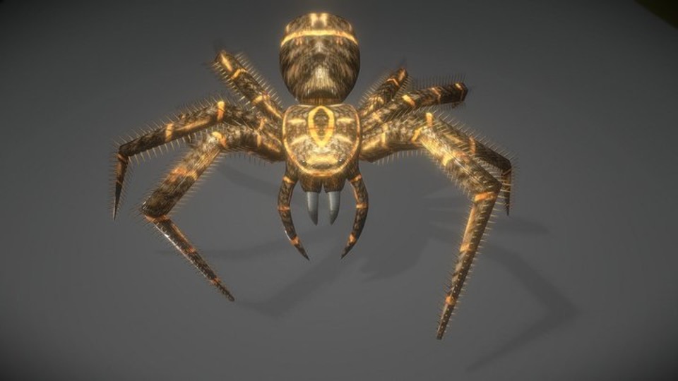 Low-Poly Spider Rigged And Game-Ready