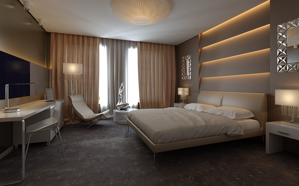 Exclusive European Hotel Room Design Idea