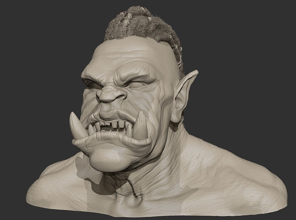 Orc Head Sculpt 3D model