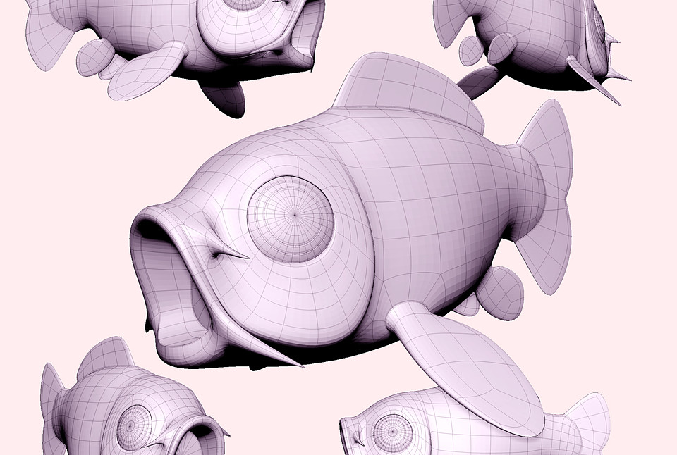 Stylized Fish Base Meshes