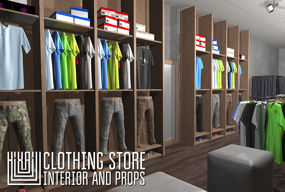 Clothing store - interior and props