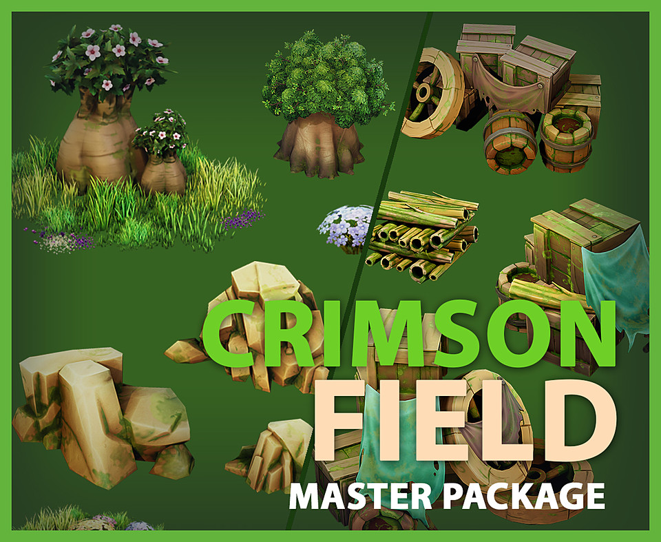 Crimson Field Stylized Full Package - UE4 & UNITY