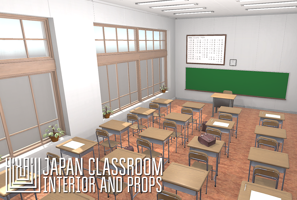 Japan classroom - interior and props