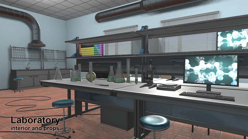 Laboratory - interior and props