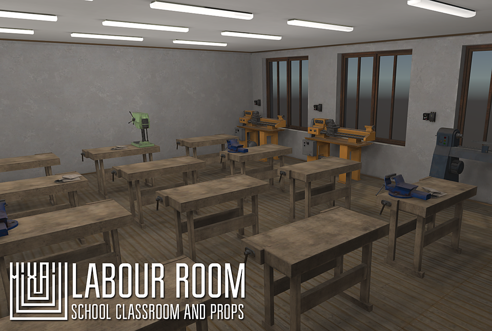 labour room - school classroom and props