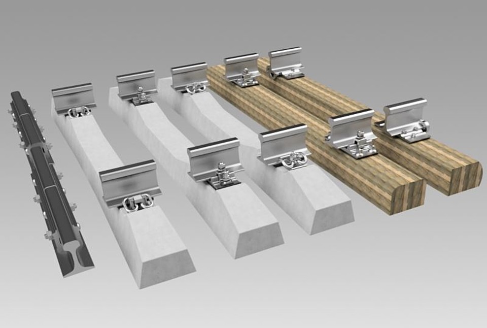 Rail fastening