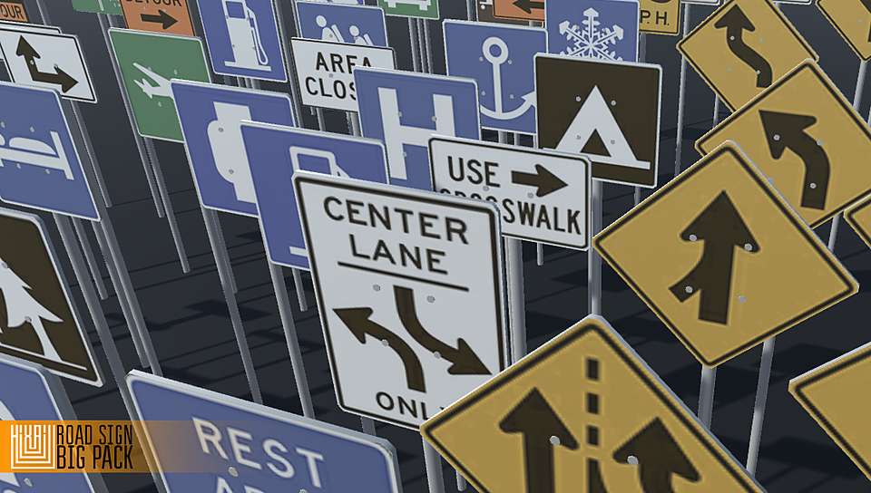 Road sign - Big pack