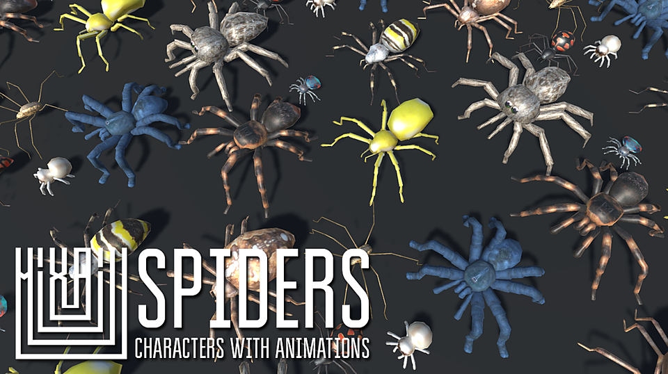 Spiders - characters with animations