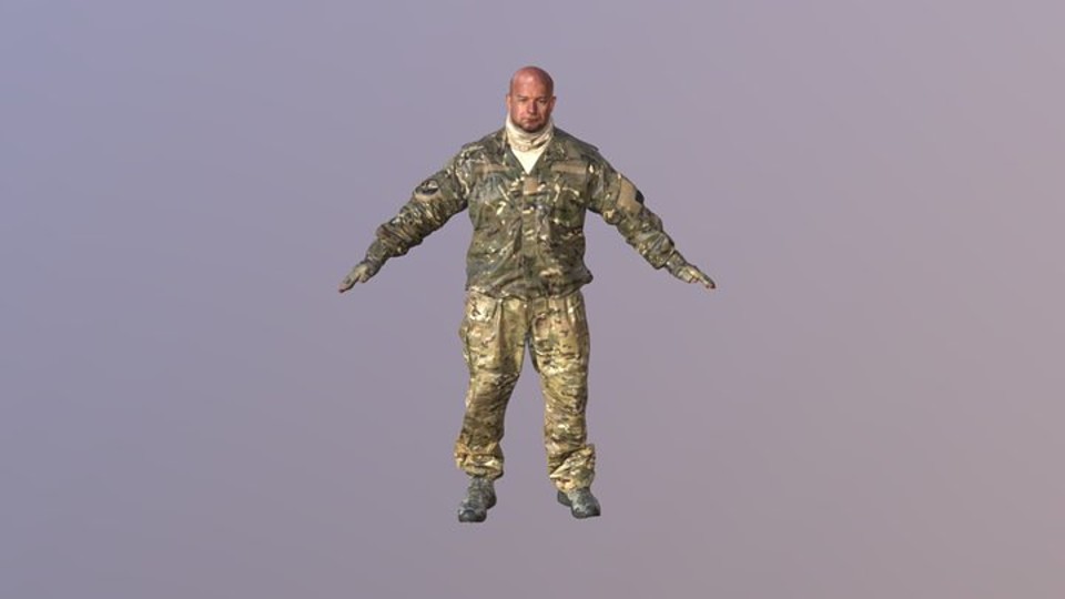 American Army Uniform 3D Scan Of Body