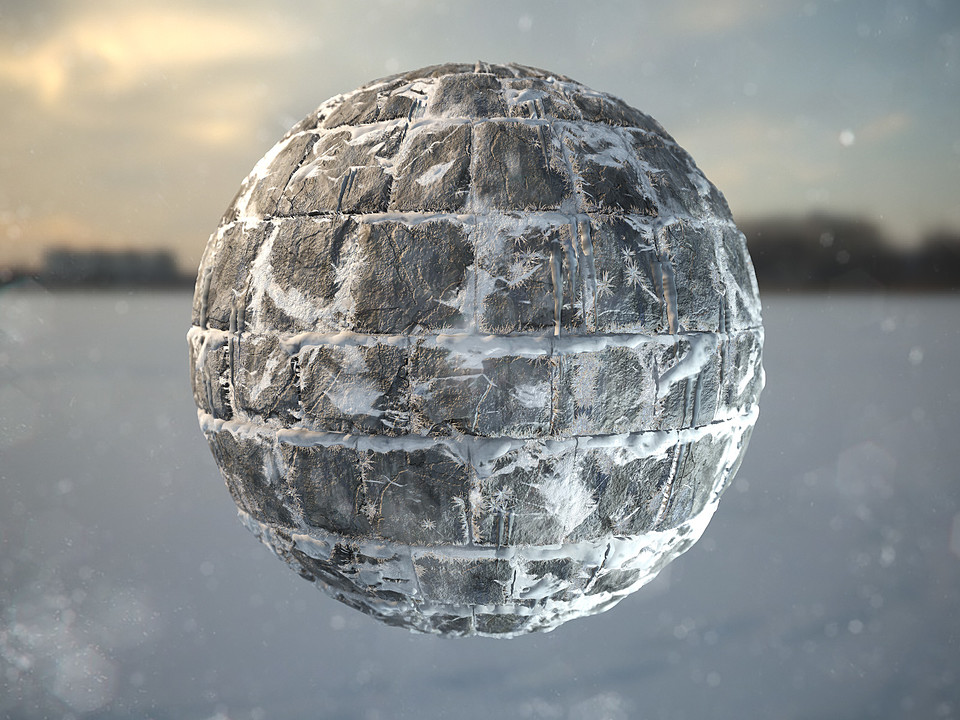 Frozen Stone Wall .sbs .sbsar