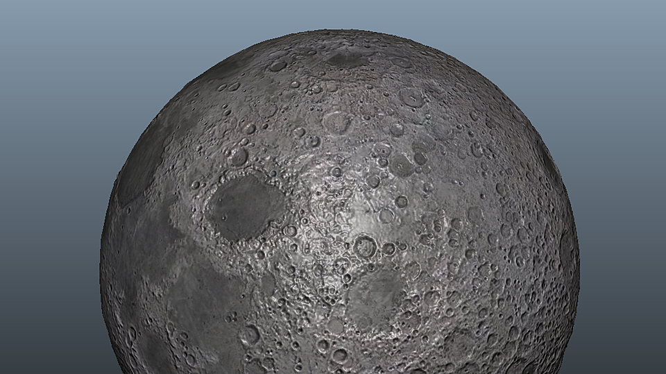 Moon planet - Normal map mid poly - 8K Res