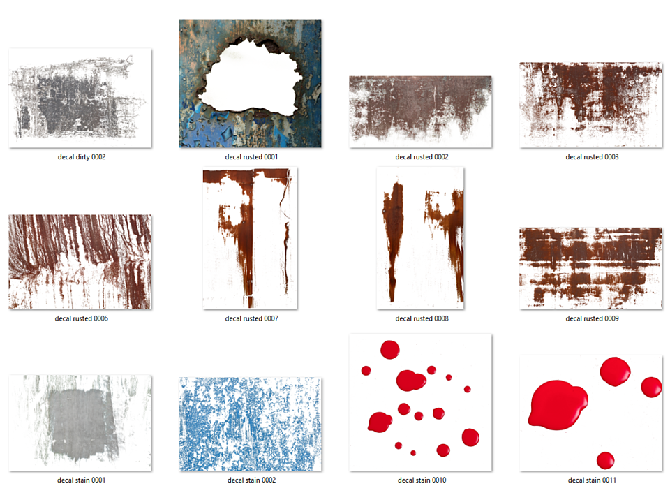 Dirt/Rust/Stain - Decals