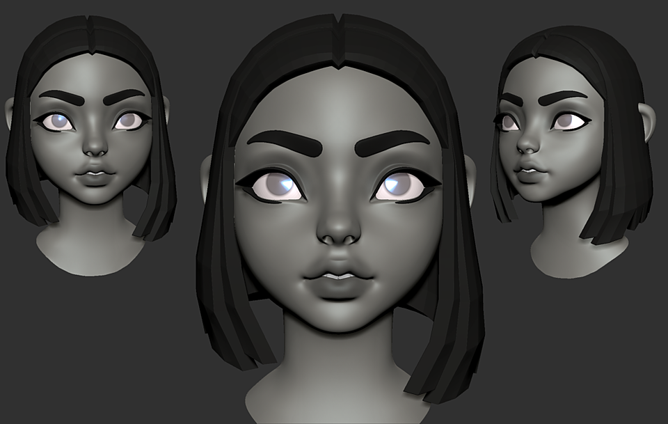 Stylized Girl head