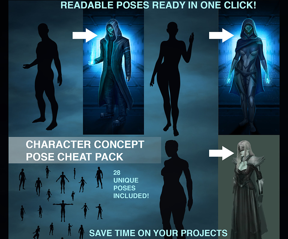 Character Concept Pose Cheat Pack