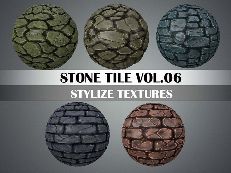 Stone Tile Vol.06 - Hand Painted Texture Pack